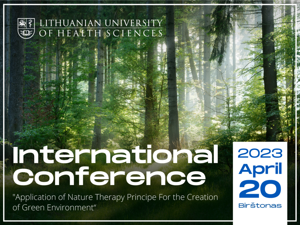 International Conference "Application of Nature Therapy Principles For ...